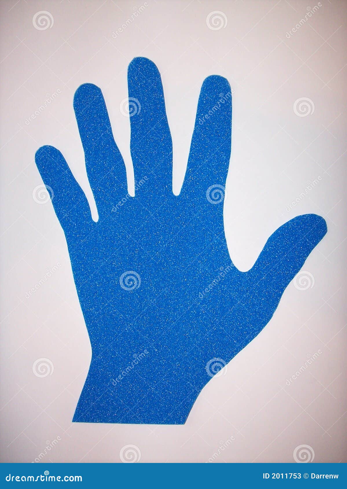 Mano azul de la espuma imagen de archivo. Imagen de pulgar - 2011753