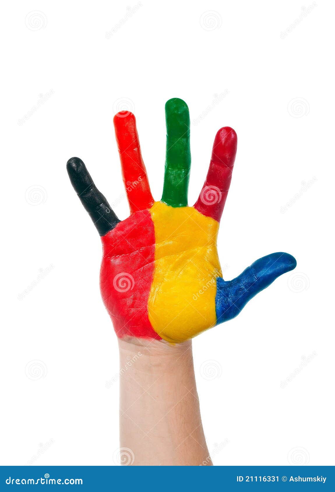 Mano colorata immagine stock. Immagine di colorato, nero - 21116331