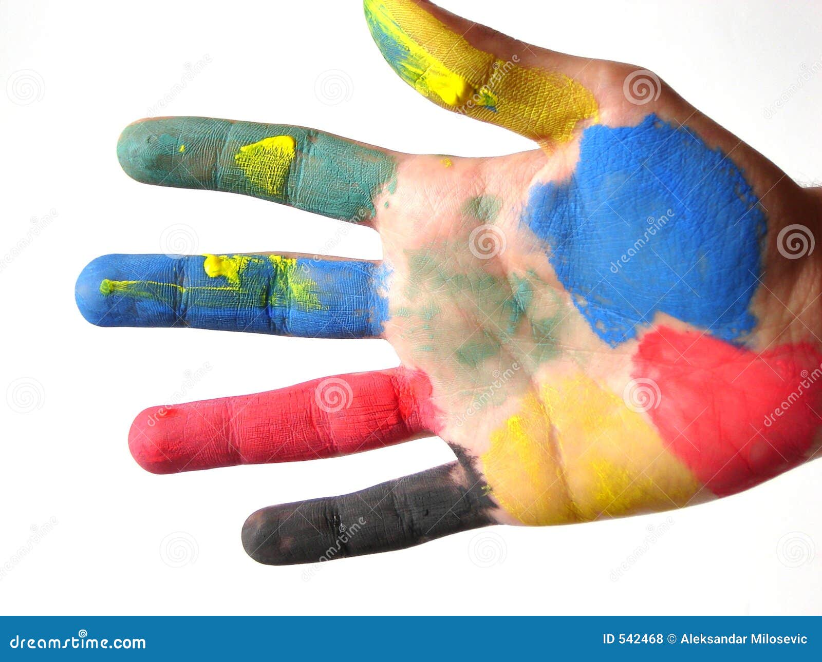 Mano colorata fotografia stock. Immagine di barretta, traccia - 542468