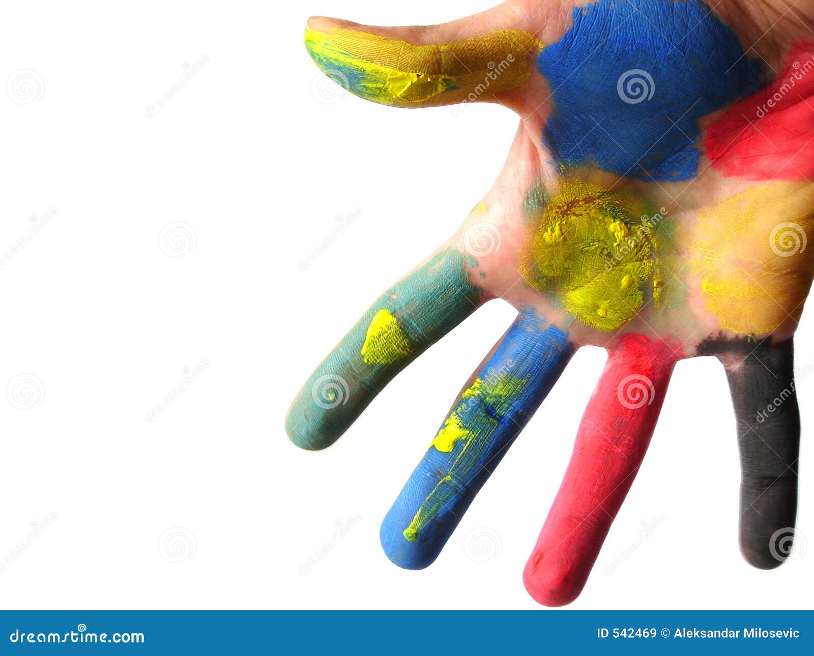 Mano colorata immagine stock. Immagine di scopra, cavo - 542469