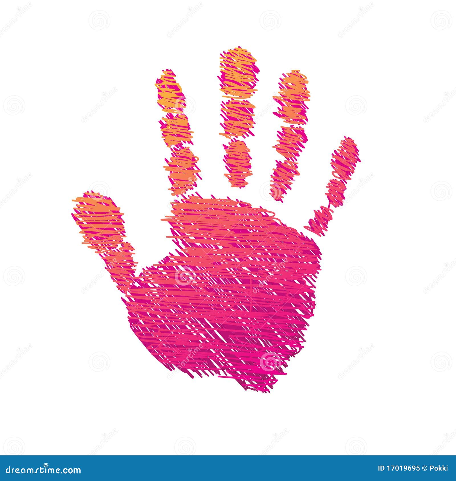 Mano Colorata Con La Spazzola. Illustrazione Vettoriale - Illustrazione ...