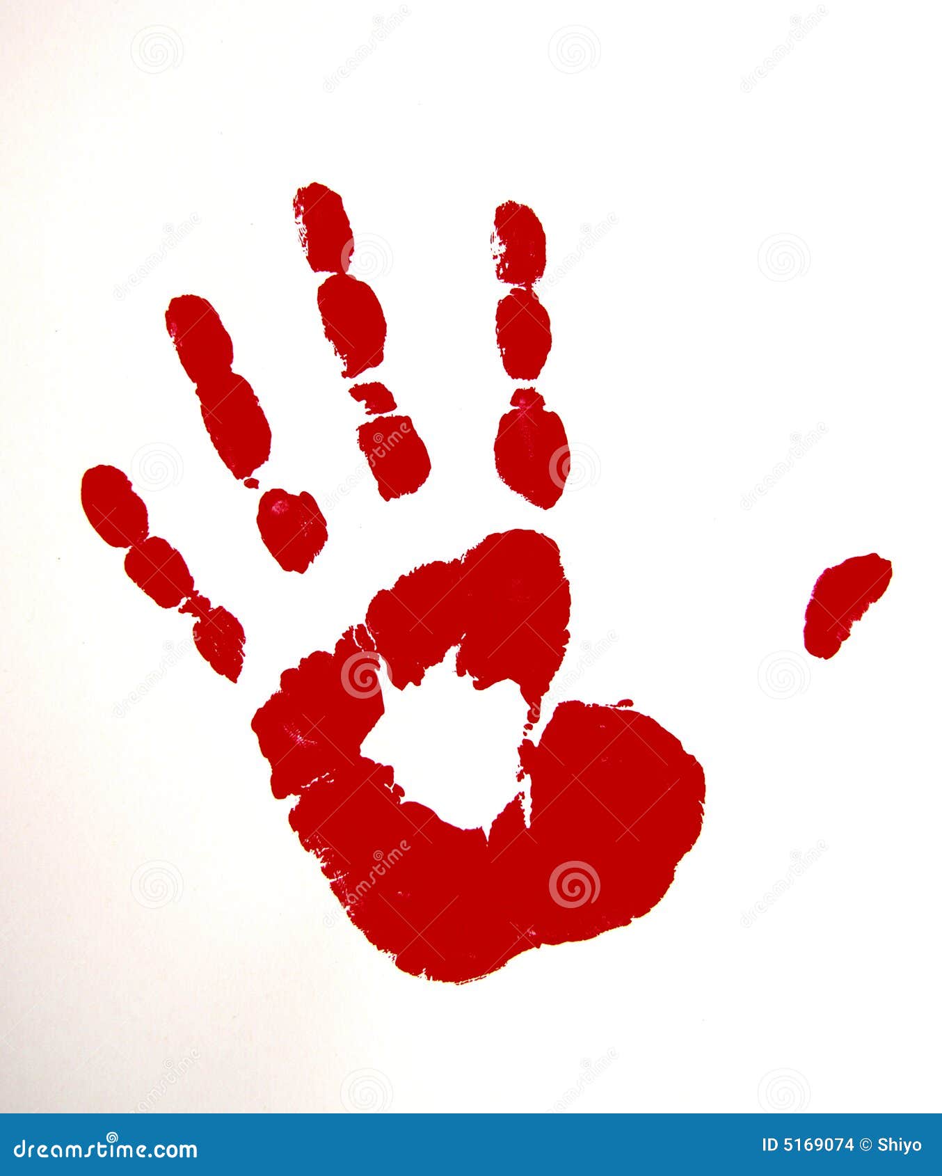 Mano colorata rossa fotografia stock. Immagine di vernice - 5169074