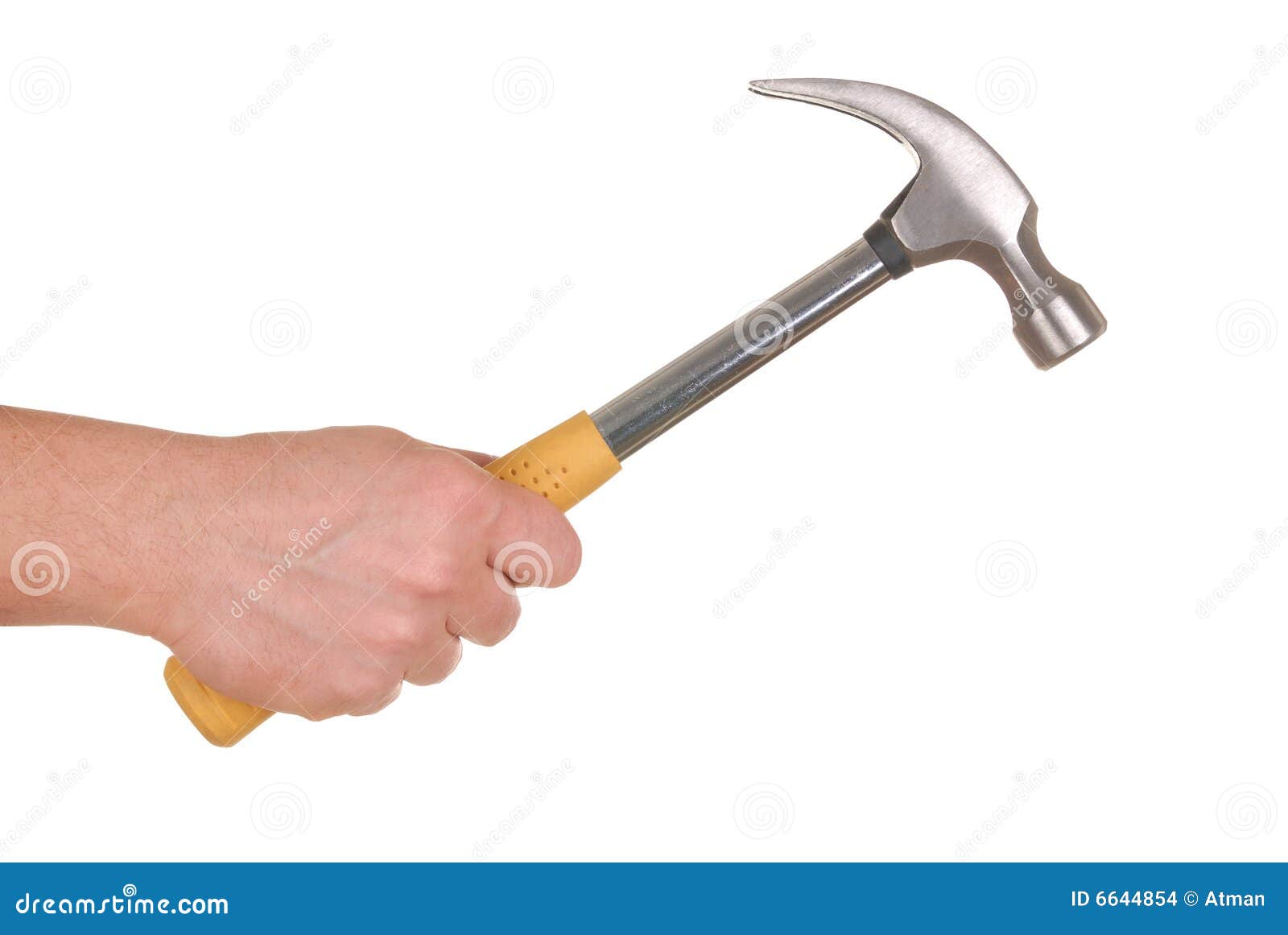 Mano con el martillo foto de archivo. Imagen de herramientas - 6644854