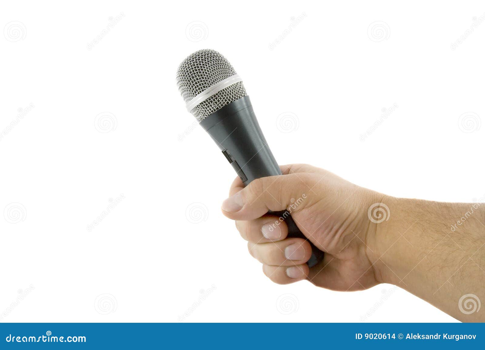 Mano Con El Micrófono Sin Hilos Foto de archivo - Imagen de locutor ...