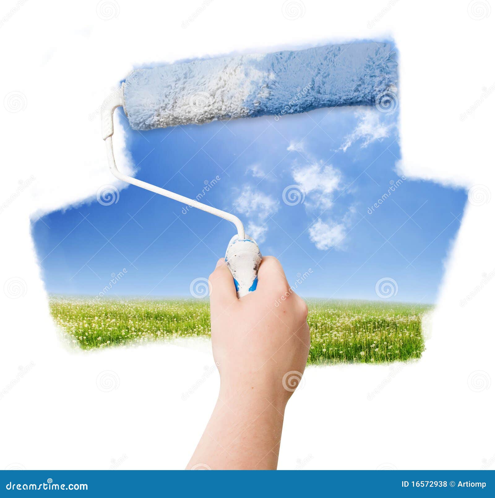 Mano con el rodillo foto de archivo. Imagen de platino - 16572938