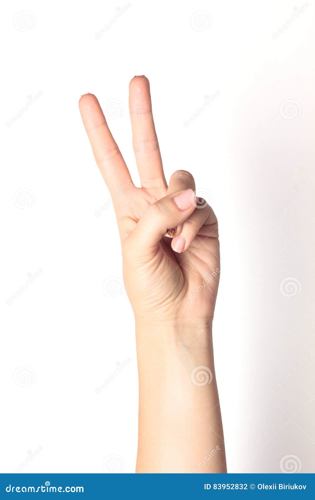 Mano Con El Signo De La Paz Foto de archivo - Imagen de doble, triunfo ...