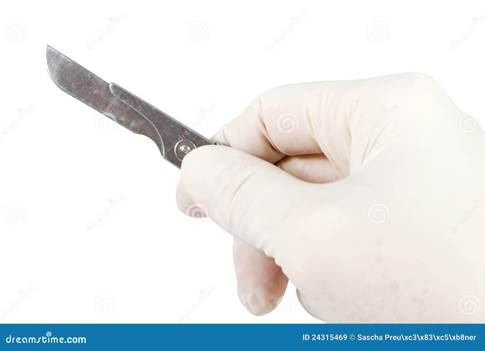 Mano con il bisturi immagine stock. Immagine di salute - 24315469