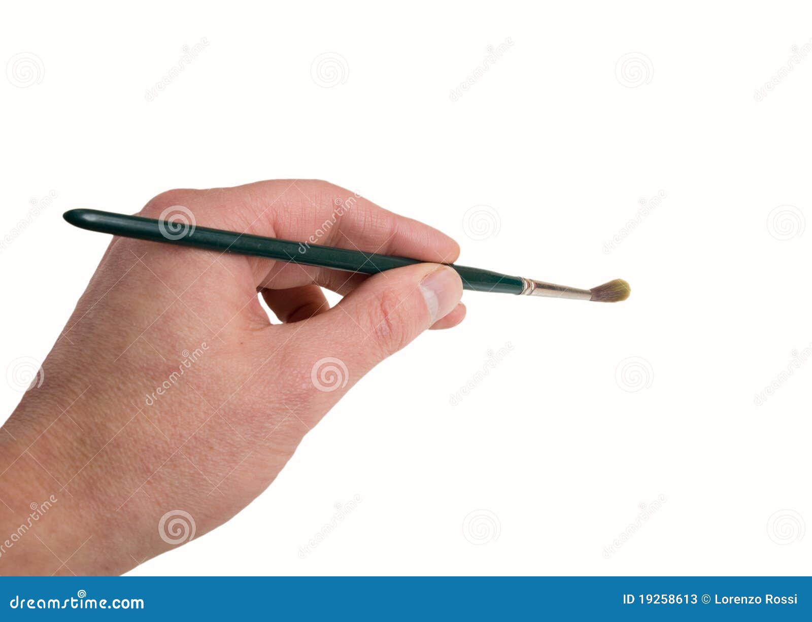 Mano con il pennello immagine stock. Immagine di artista - 19258613