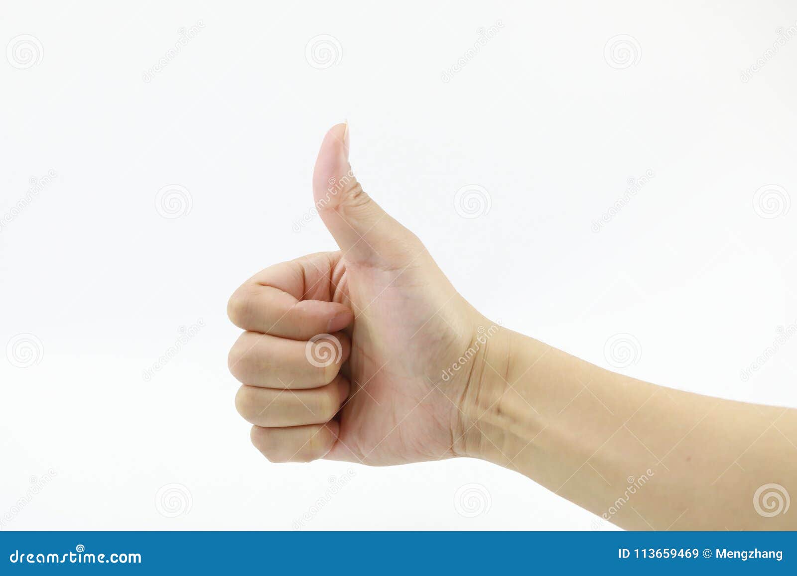 Mano con il pollice in su immagine stock. Immagine di bene - 113659469