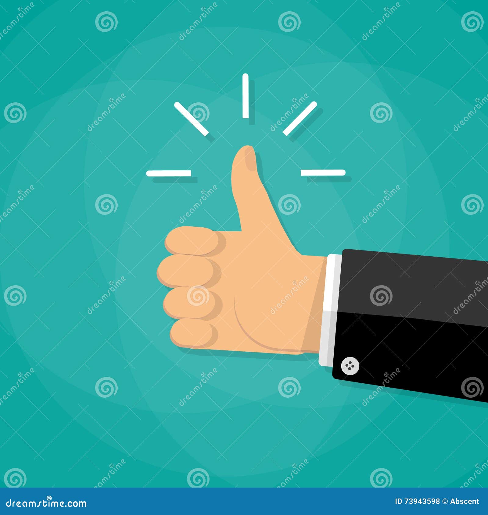 Mano Con Il Simbolo Del Pollice Illustrazione Vettoriale ...