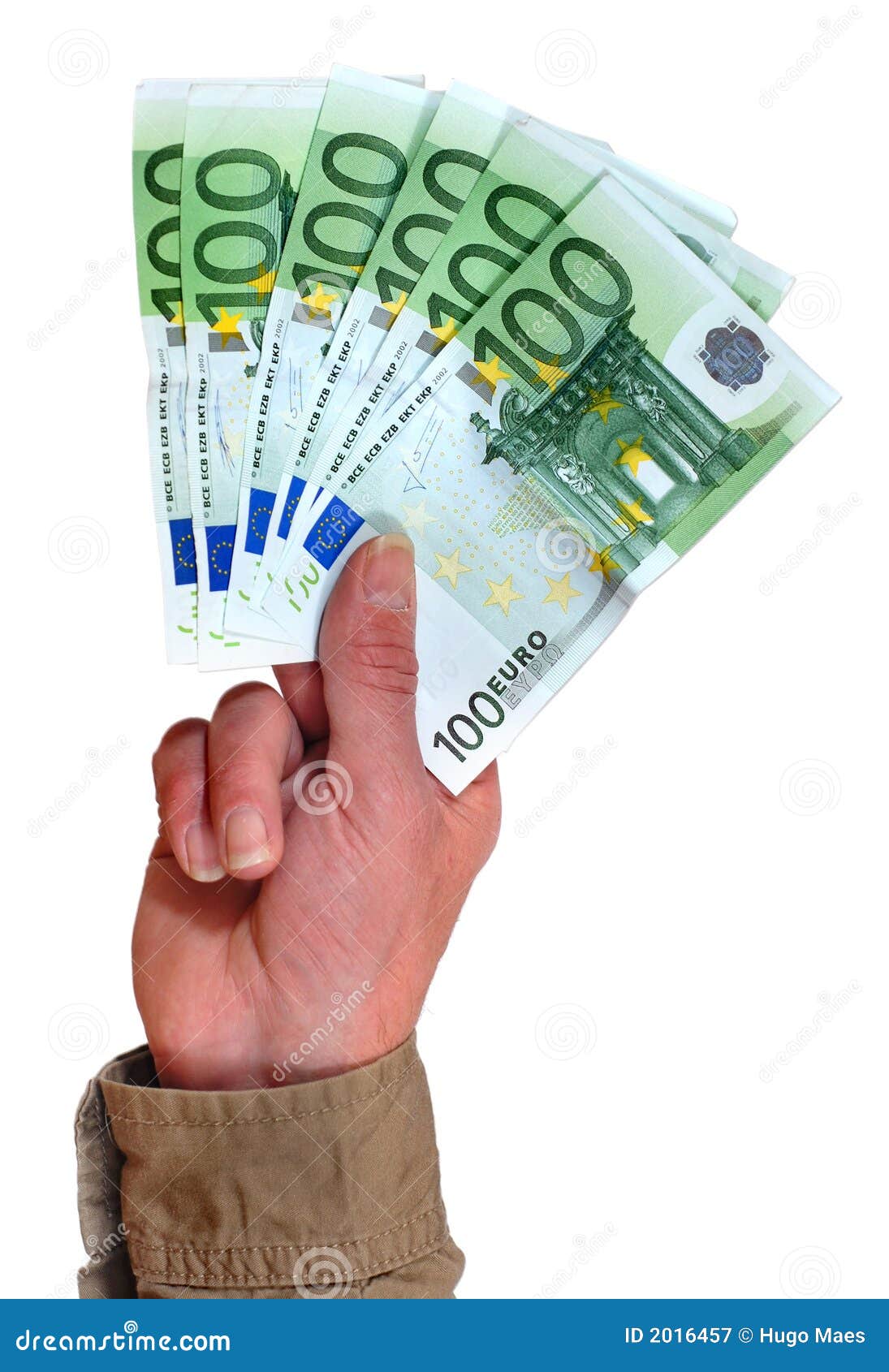 Mano Con Los Billetes De Banco Euro. Imagen de archivo - Imagen de rico ...