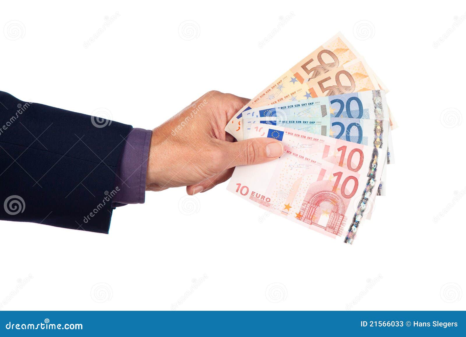 Mano Con Los Billetes De Banco Euro Imagen de archivo - Imagen de ...