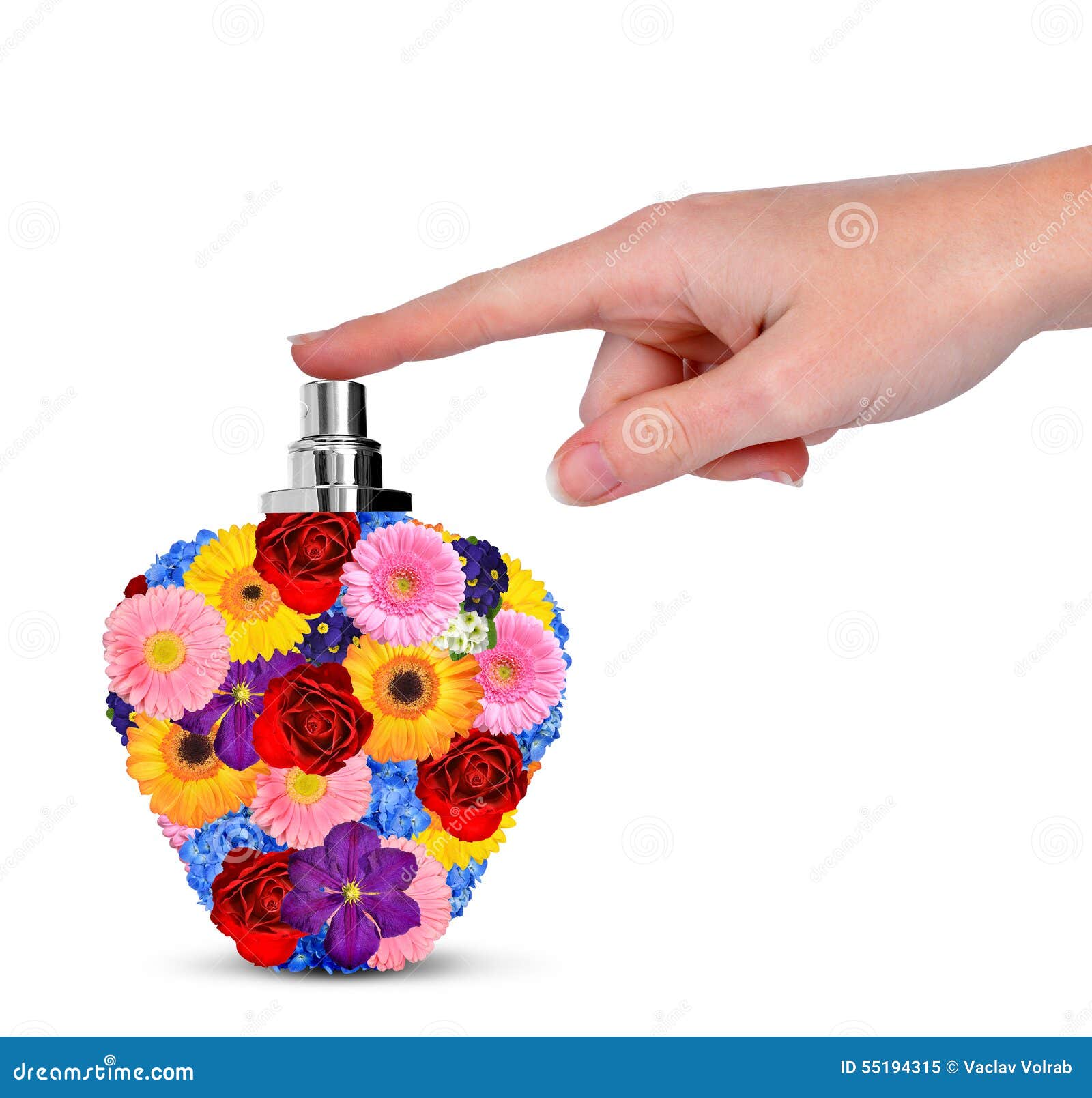 Mano Con Perfume De La Flor Imagen de archivo - Imagen de botella ...