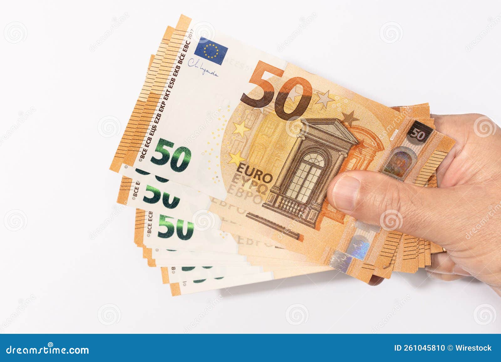 Mano Con Un Grupo De 50 Billetes En Euros De Fondo Blanco Foto de ... Mano Con Un Grupo De 50 Billetes En Euros De Fondo Blanco Foto de ...
