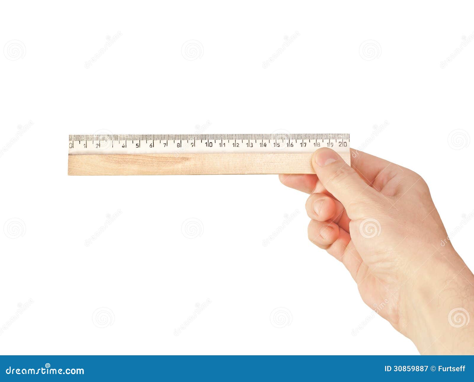 Mano con un righello immagine stock. Immagine di occupazione - 30859887