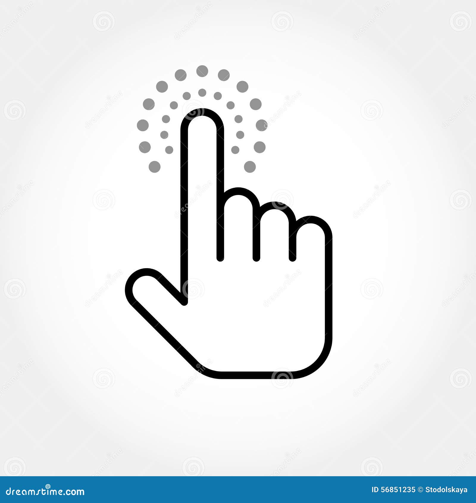 Mano-cursor, Haciendo Clic Un Vínculo Ilustración del Vector ...