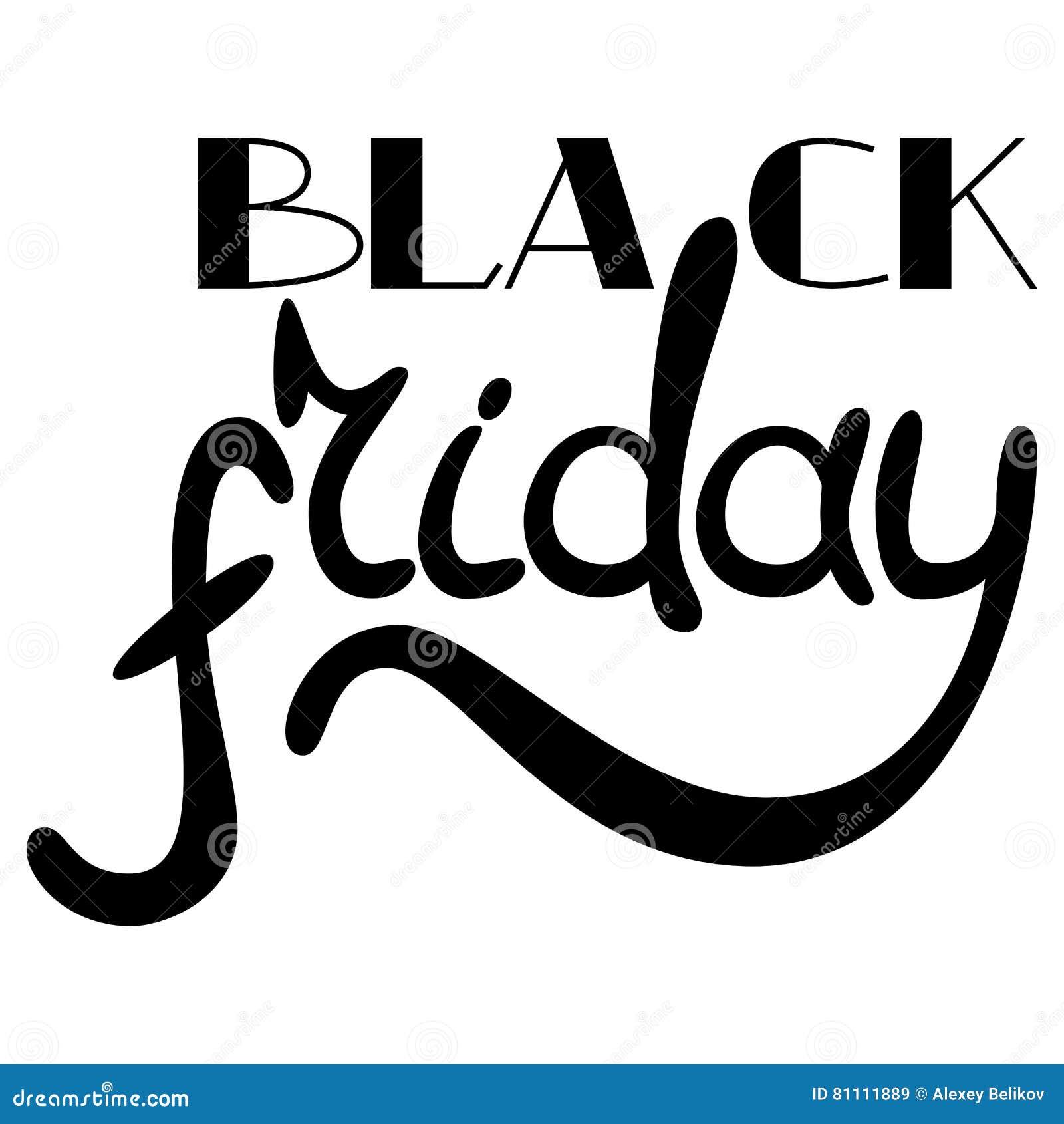 Mano De Black Friday Dibujada Poniendo Letras Al Texto Ilustración del ...