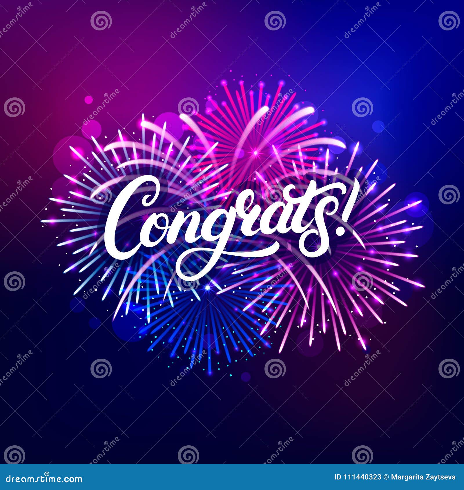 Mano De Congrats Escrita Poniendo Letras Al Texto Ilustración del ...