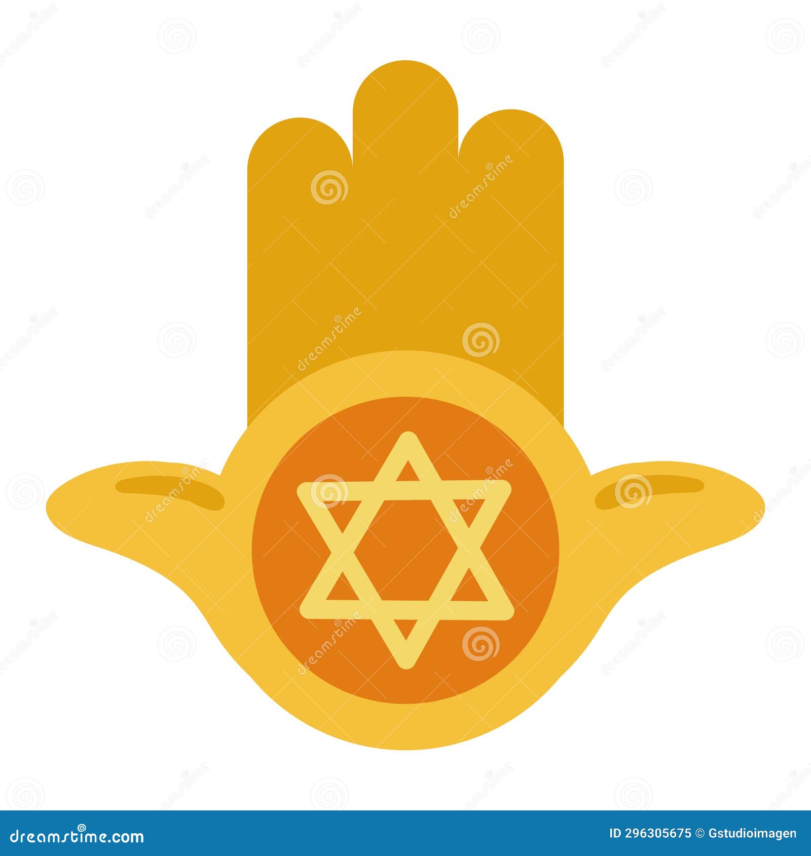 Mano De Hamsa Con Estrella De David Ilustración del Vector ...