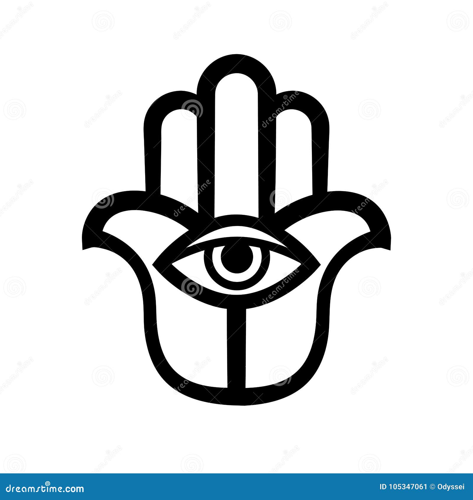 Mano de Hamsa de Fátima ilustración del vector. Ilustración de ...