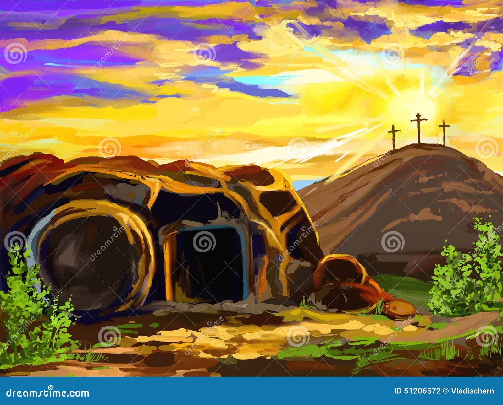 Mano Del Ejemplo Del Vector De Pascua Jesus Christ Ilustración del ...