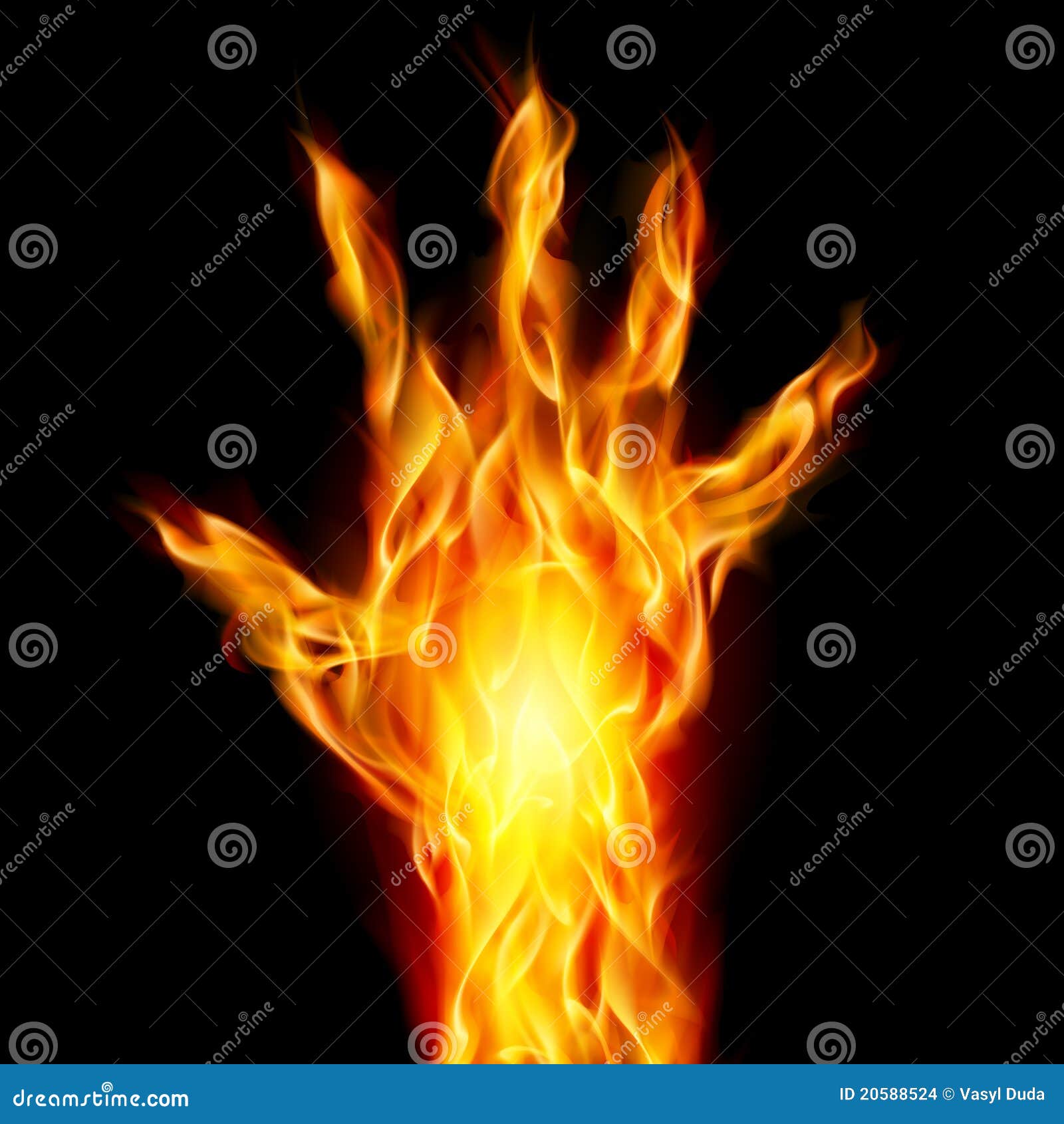 Mano del fuego ilustración del vector. Ilustración de brazo - 20588524