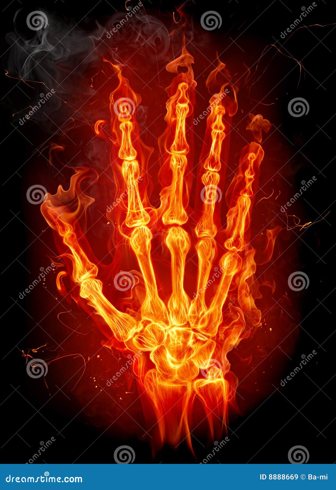 Mano del fuego stock de ilustración. Ilustración de fuego - 8888669