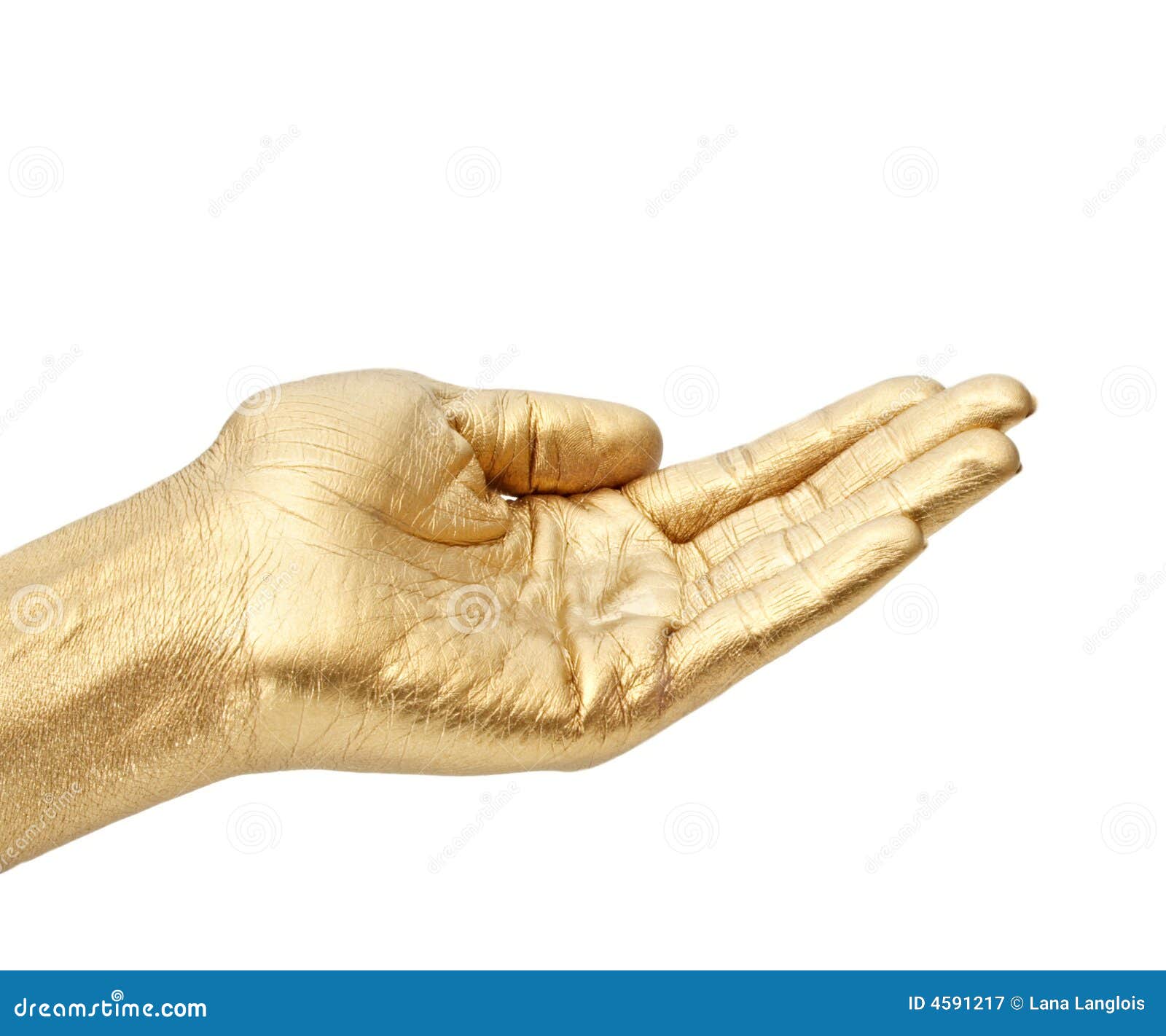 Mano dell'oro immagine stock. Immagine di elemosinare - 4591217