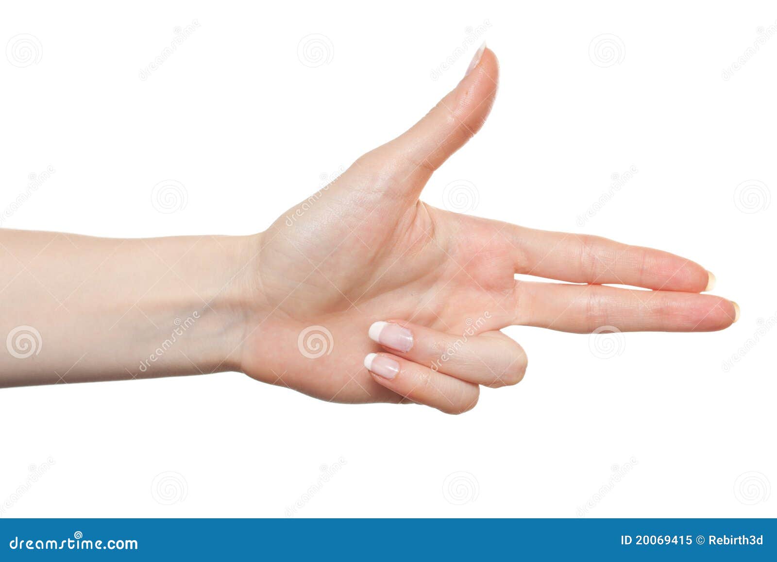 Mano Della Donna Che Indica a Destra Immagine Stock - Immagine di tocco ...