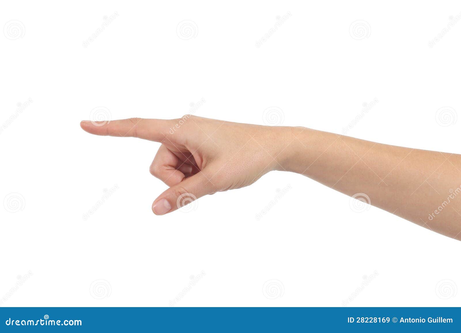 Mano Della Donna Che Indica Il Dito Immagine Stock - Immagine di ...