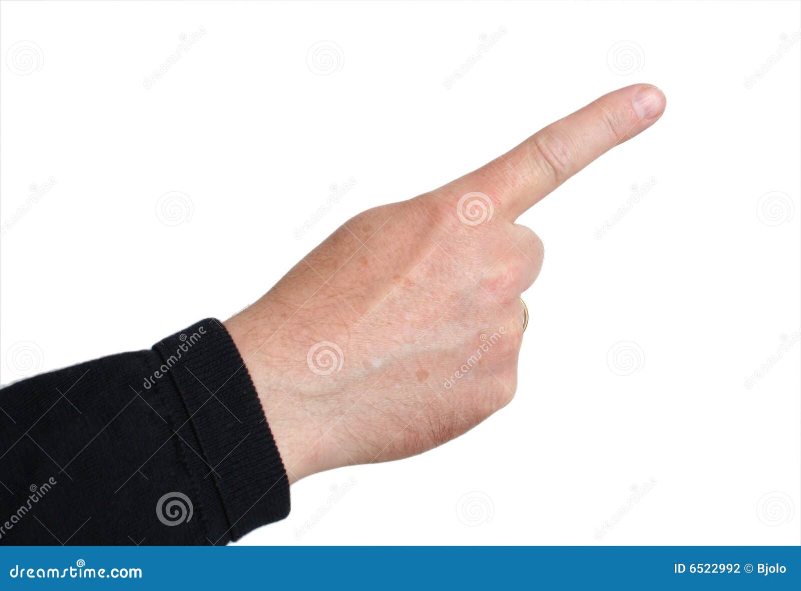 Mano Destra Con Indicare Del Dito Indice Fotografia Stock - Immagine di ...