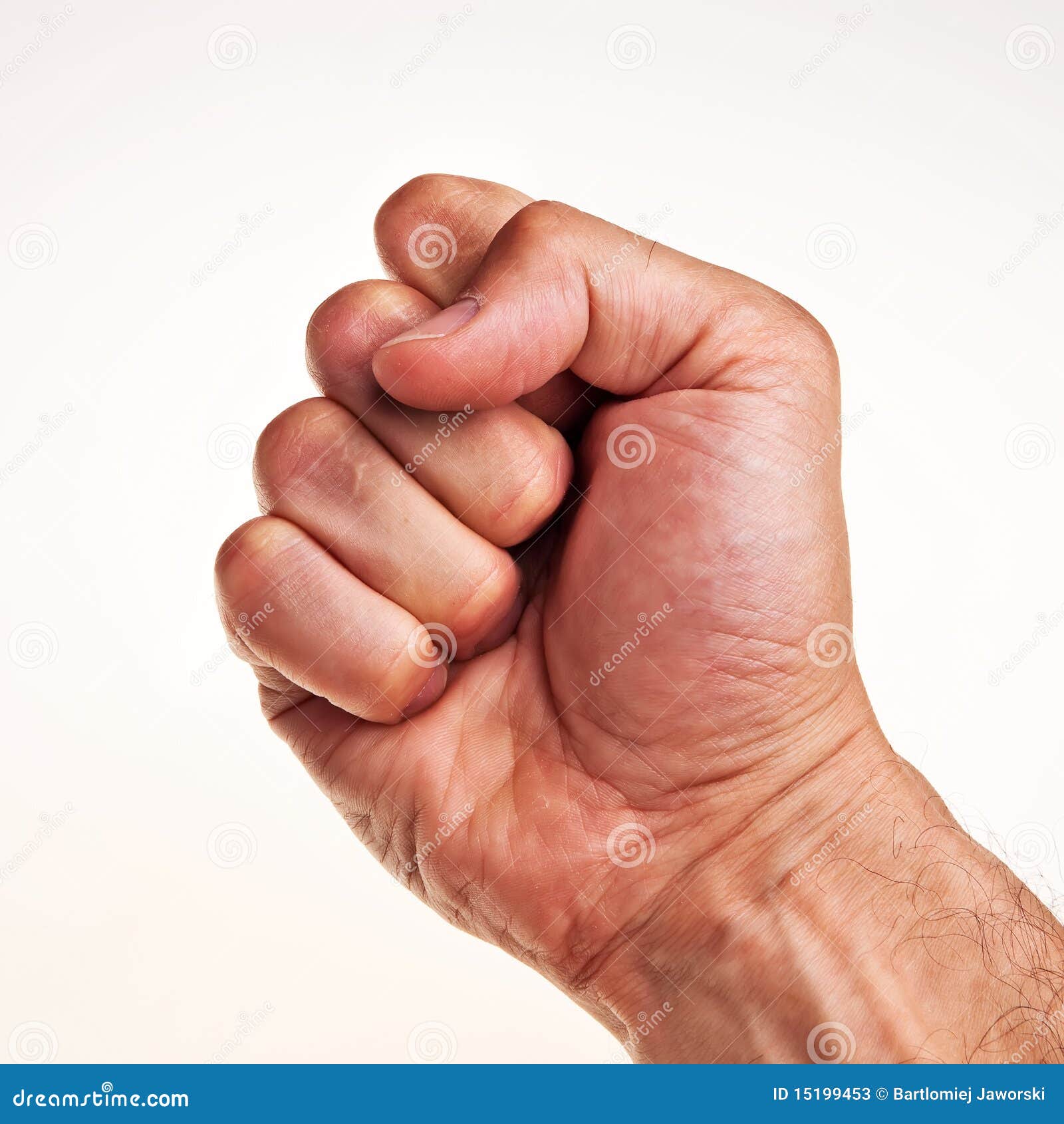Mano Destra Maschio Bianca, Pugno. Immagine Stock - Immagine di bianco ...