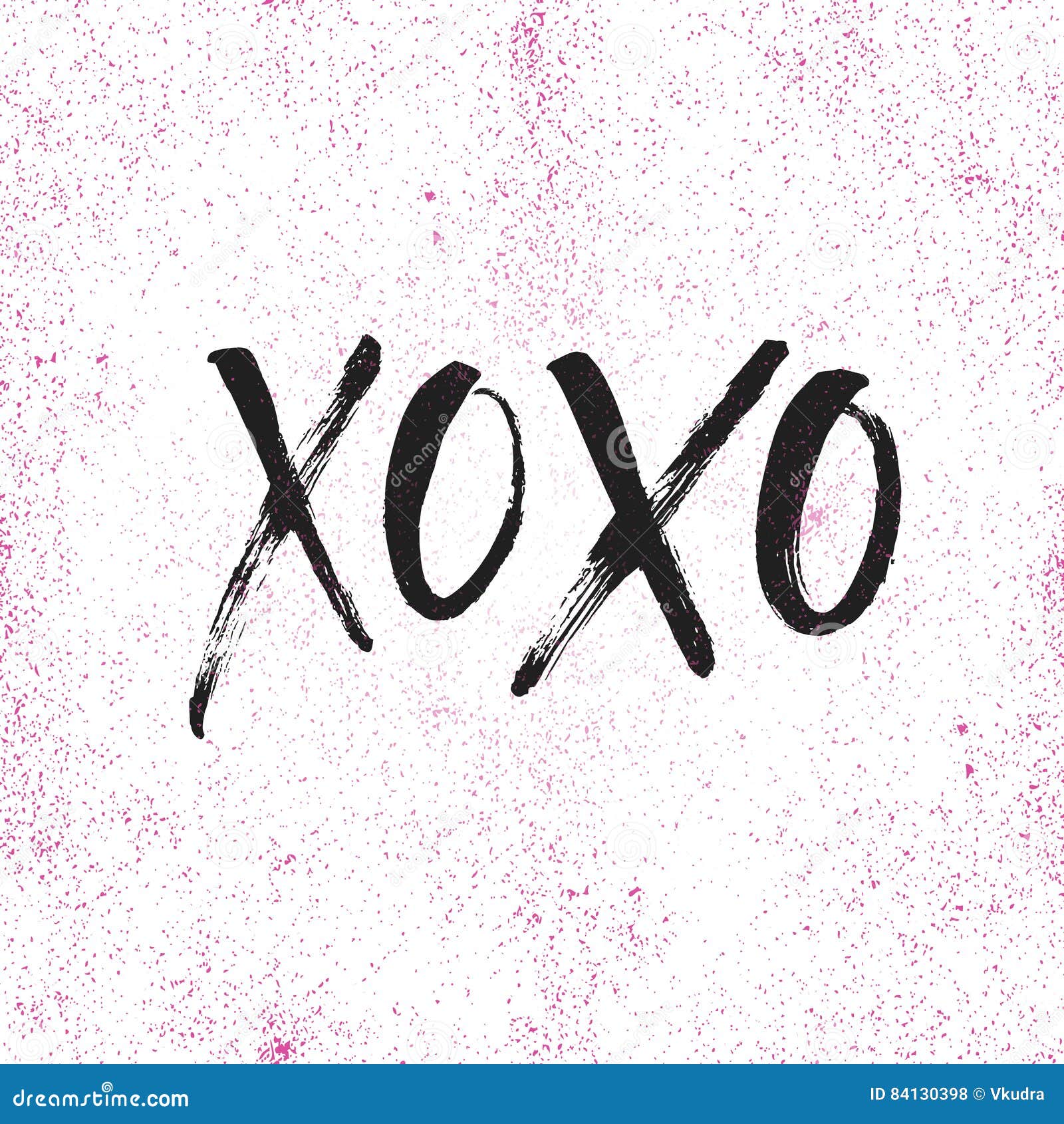 Mano Dibujada Poniendo Letras a Xoxo Ilustración del Vector ...