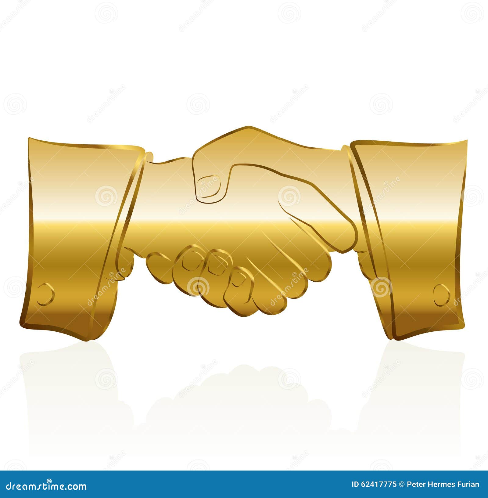 Mano dorada ilustración del vector. Ilustración de término - 62417775