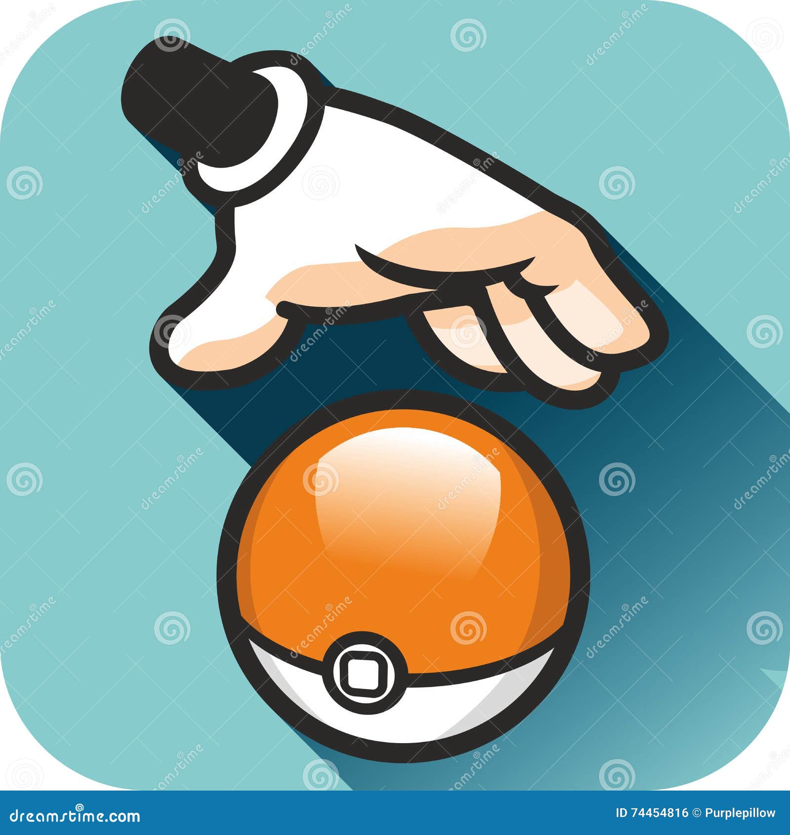 Mano E Palla Per Prendere I Mostri Fotografia Editoriale ...