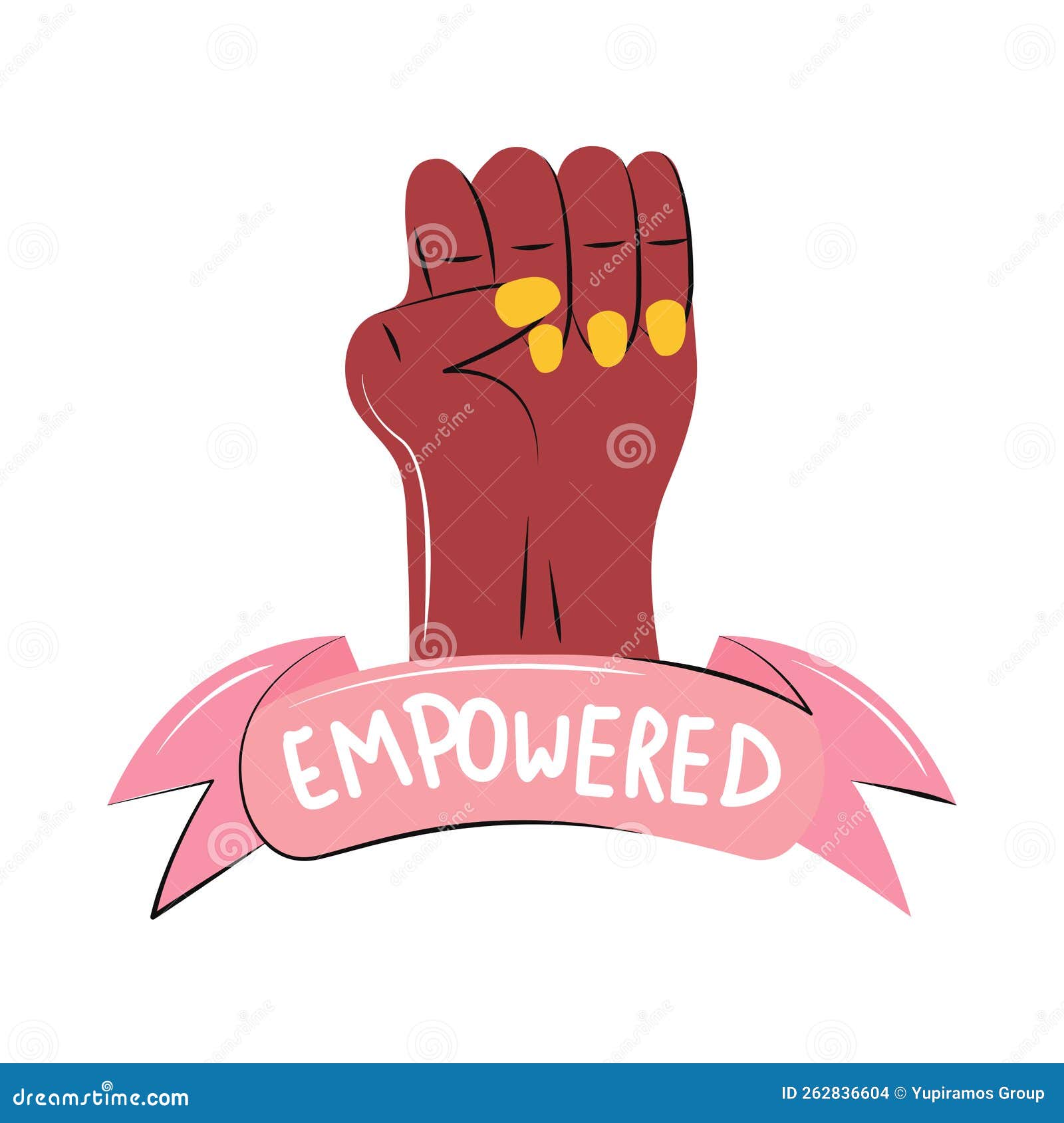 Mano femenina empoderada ilustración del vector. Ilustración de ...
