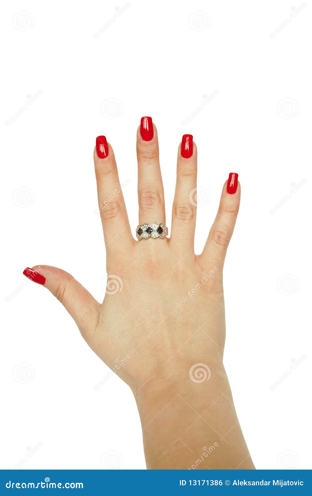 Mano hermosa de la mujer foto de archivo. Imagen de rojo - 13171386