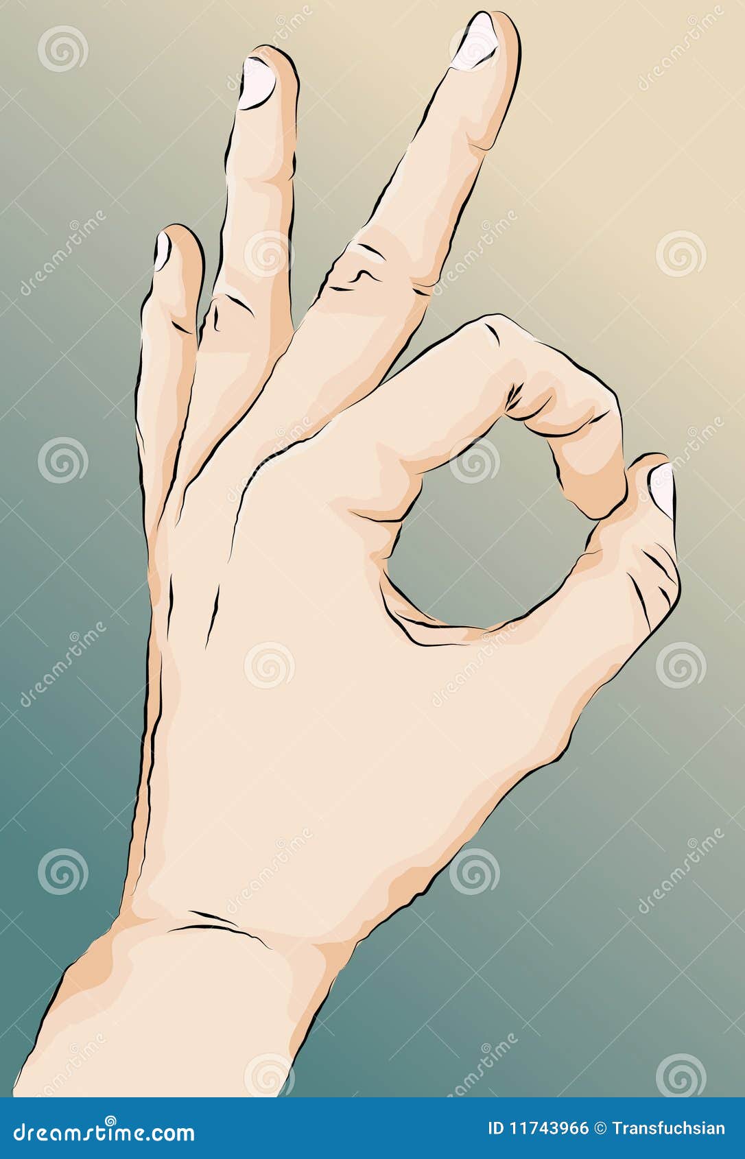 Mano ilustrada incompleta ilustración del vector. Ilustración de mano ...