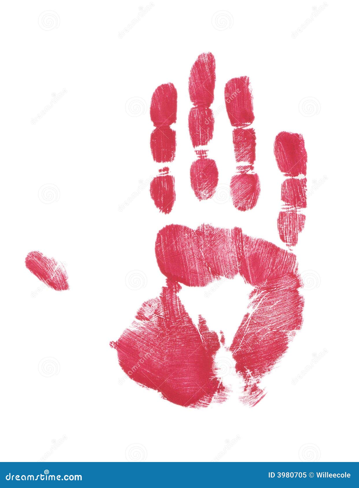 Mano pintada dedo rojo imagen de archivo. Imagen de pintura - 3980705