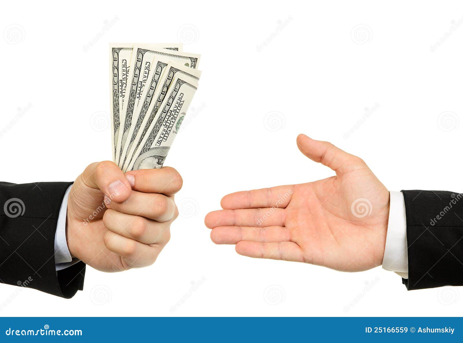 Mano Que Entrega El Dinero a Otra Mano Imagen de archivo - Imagen de ...