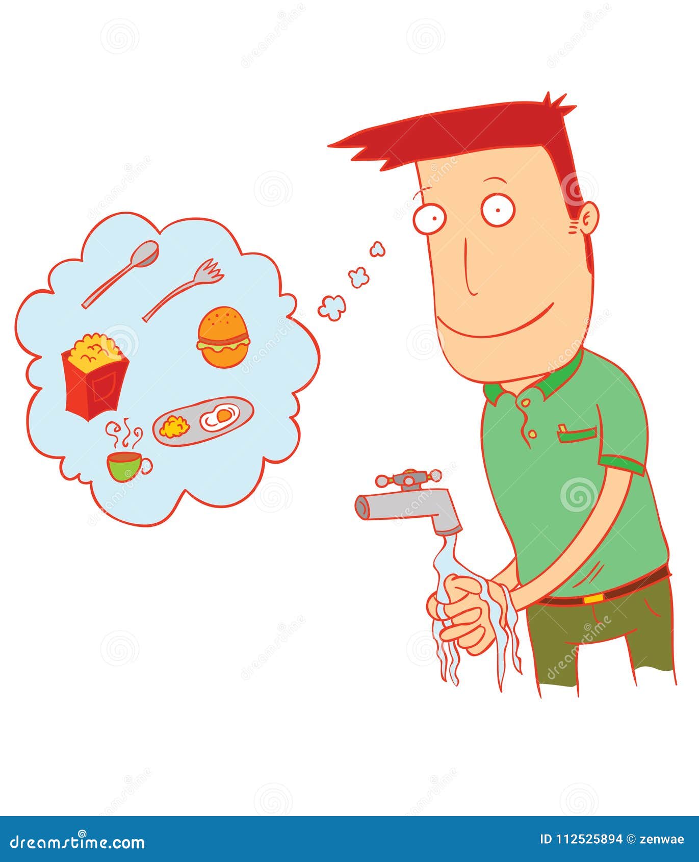 Mano Que Se Lava Antes De Comer La Comida Ilustración del Vector ... Mano Que Se Lava Antes De Comer La Comida Ilustración del Vector ...