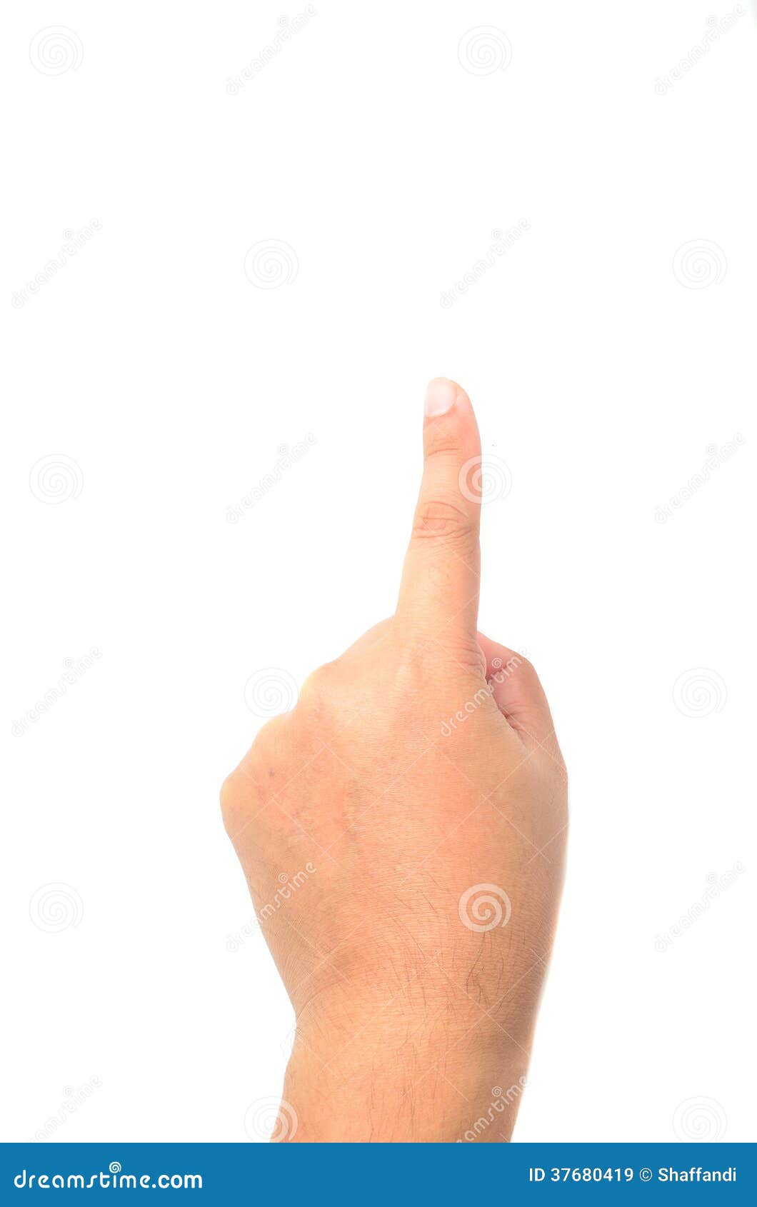 Mano Que Simula Presionando Un Botón Imagen de archivo - Imagen de ...