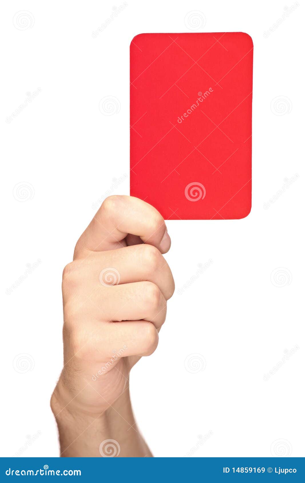 Mano Que Sostiene Una Tarjeta Roja Imagen De Archivo Imagen De