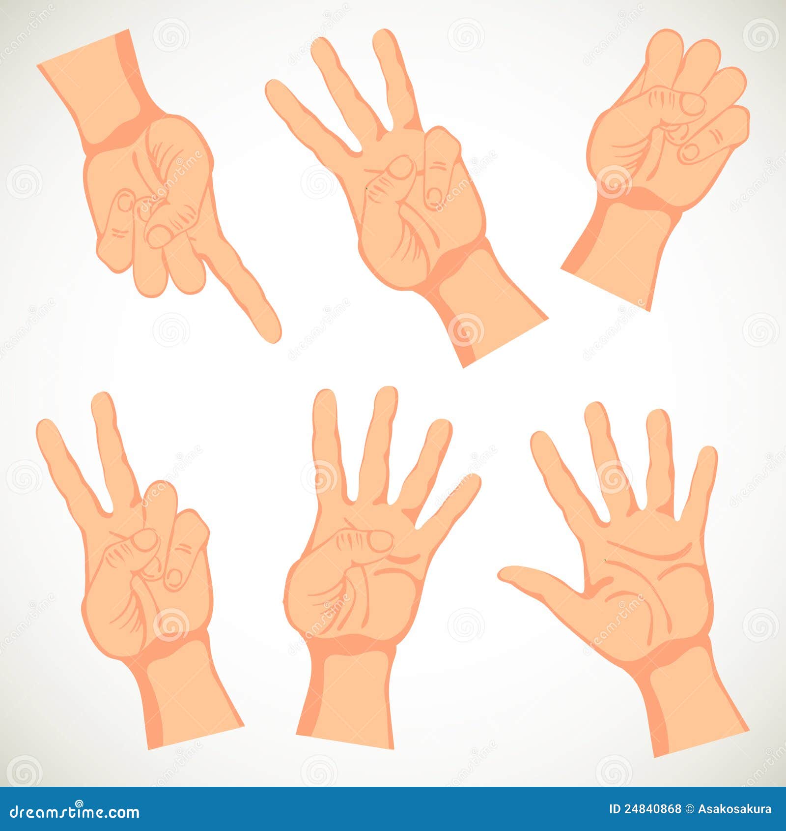 Mano realista del gráfico ilustración del vector. Ilustración de ...