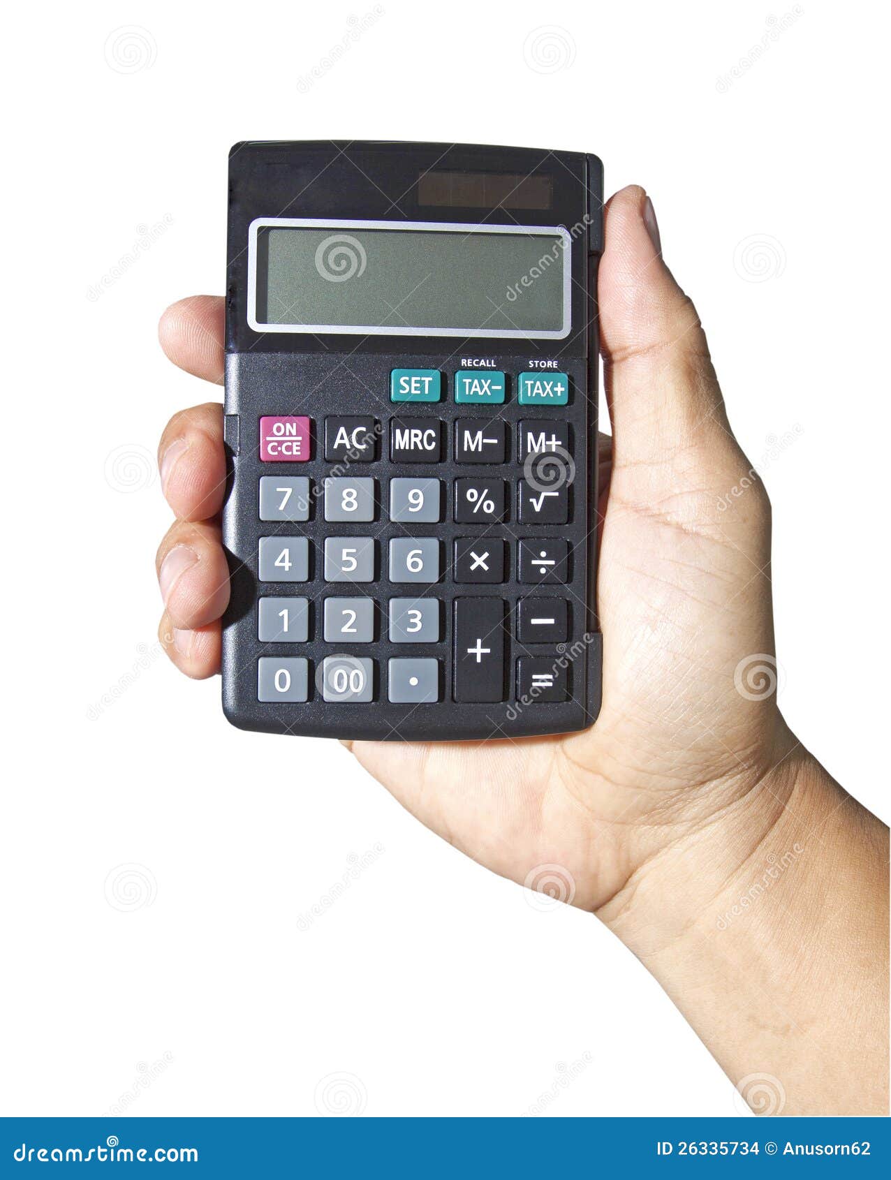 Mano, Sosteniendo La Calculadora Foto de archivo - Imagen de abundancia ...