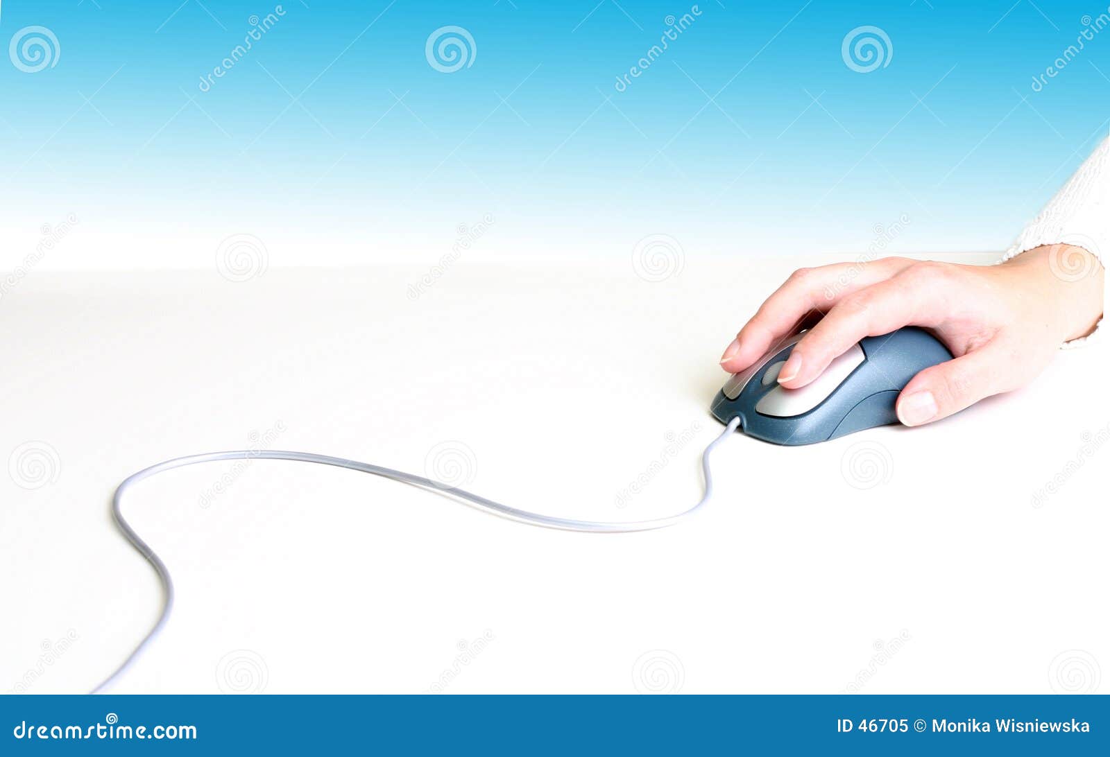 Mano sul mouse immagine stock. Immagine di isolato, movimento - 46705