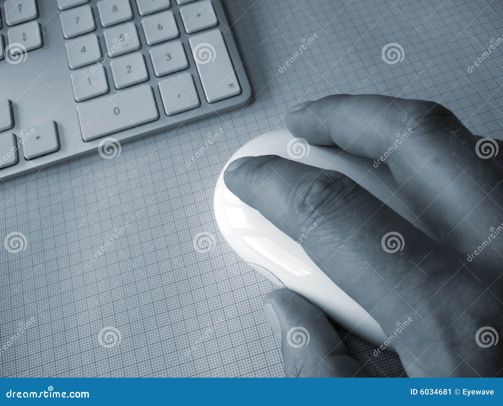 Mano Sul Topo Del Computer Immagine. Immagine: 6034681