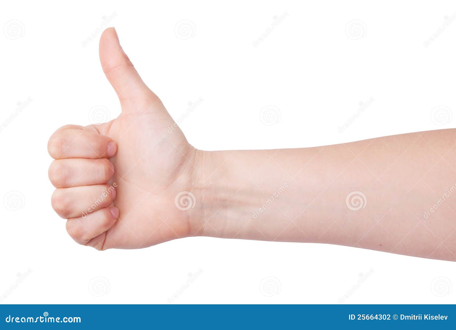 Mano Umana Con Un Pollice Alzato Fotografia Stock - Immagine di oggetto ...