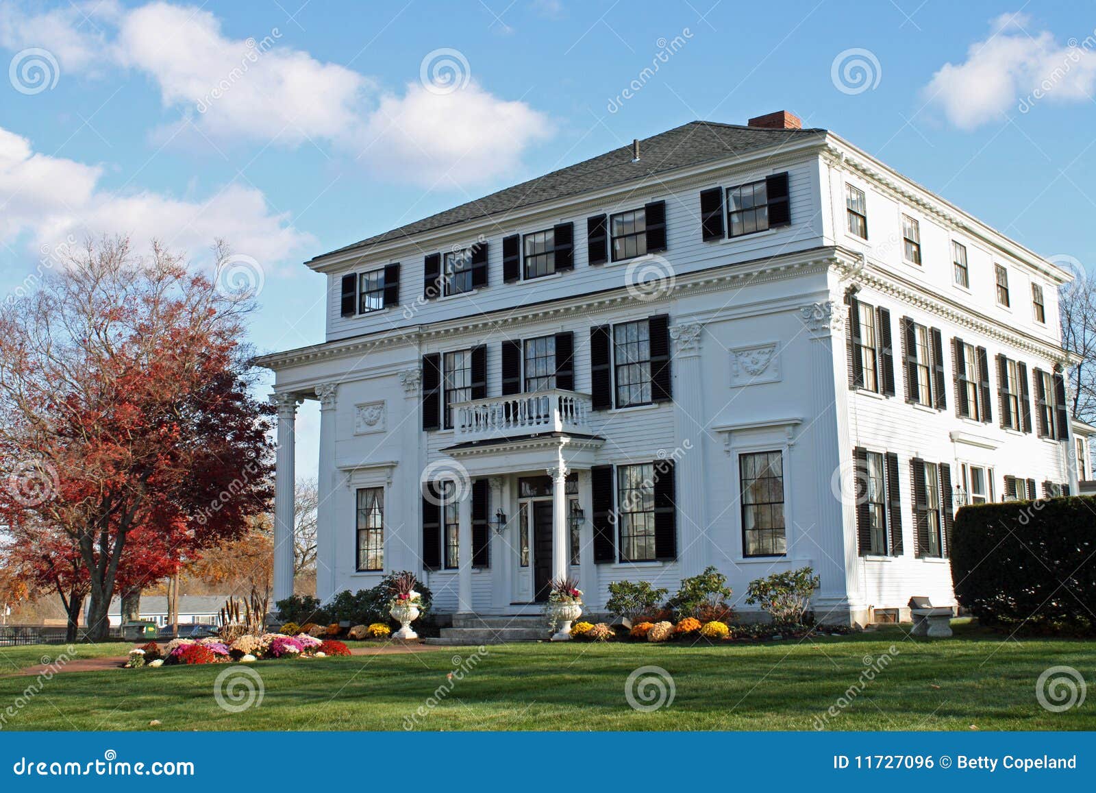 Manoir blanc photo stock. Image du entrée, architecture - 11727096