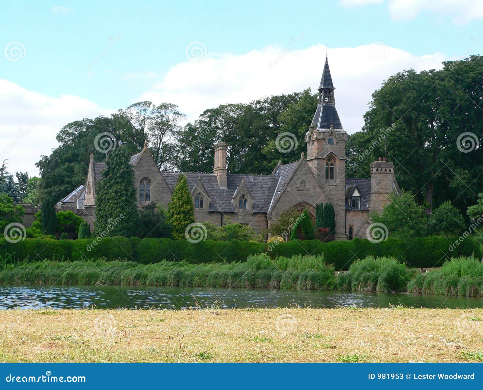 Manoir gothique image stock. Image du abbaye, échafaudage - 981953